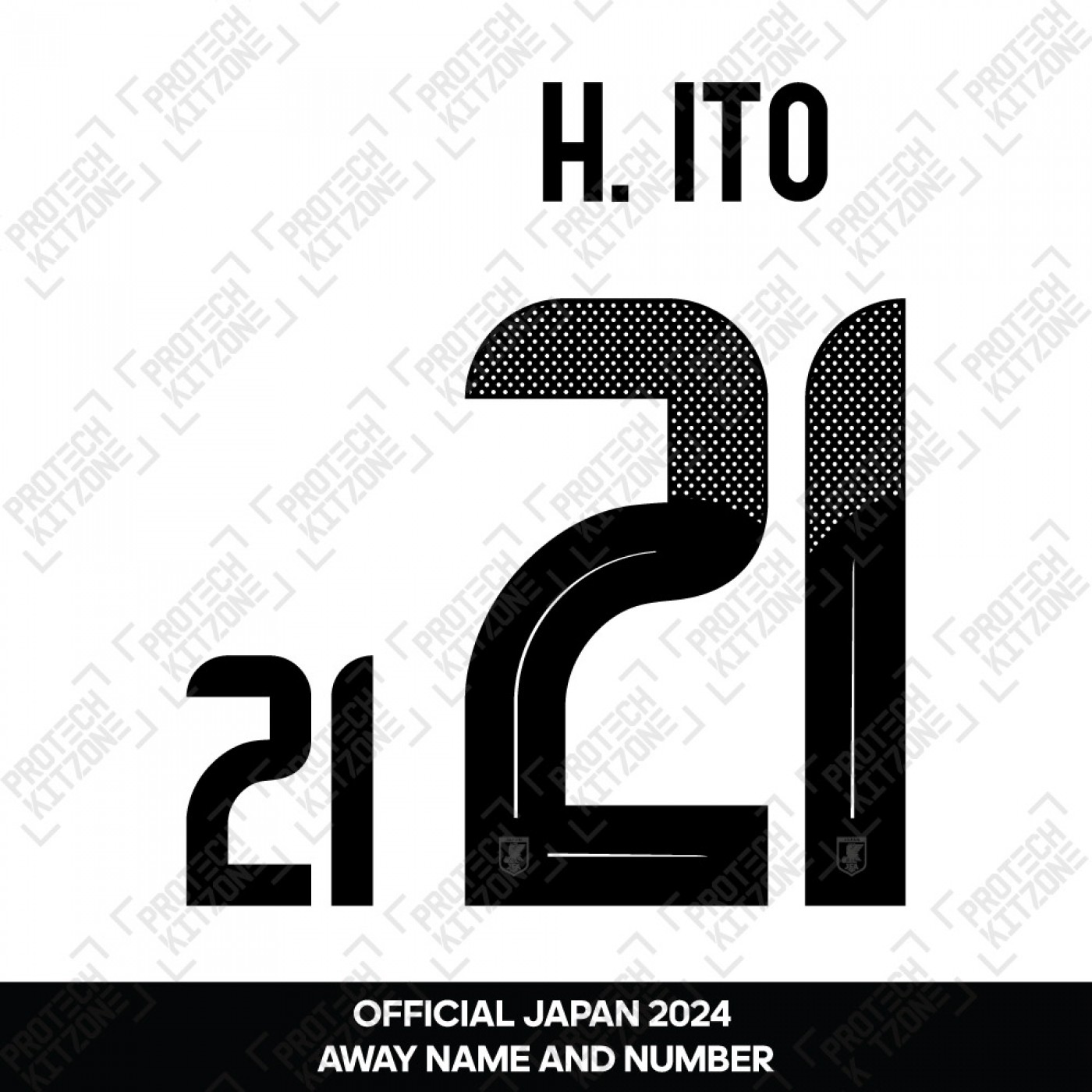 H. Ito 21 - Official Japan 2024 Away Name and Numbering